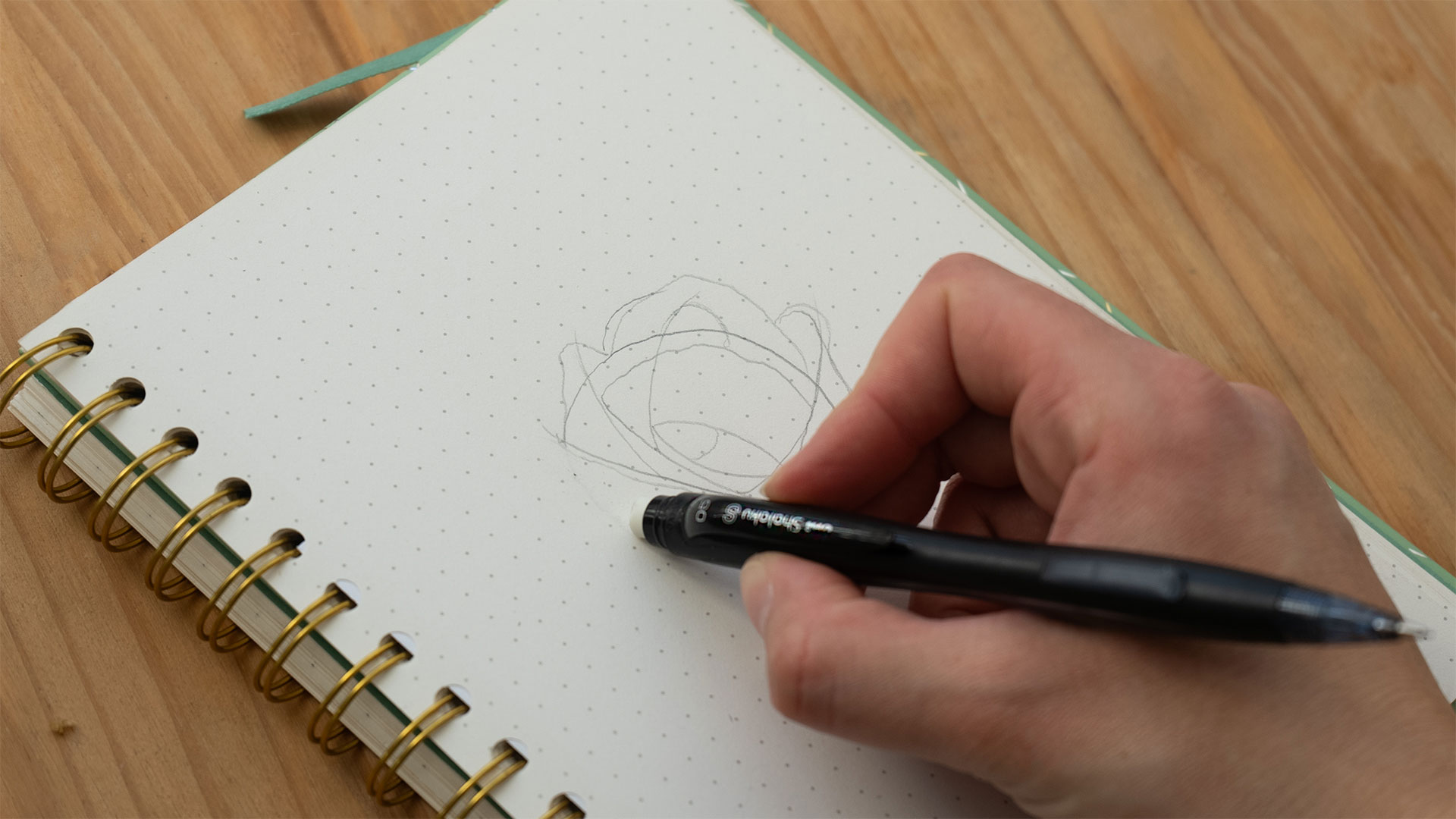 Draw a Rose with the SHALAKU S Mechanical Pencil and EMOTT felt pens